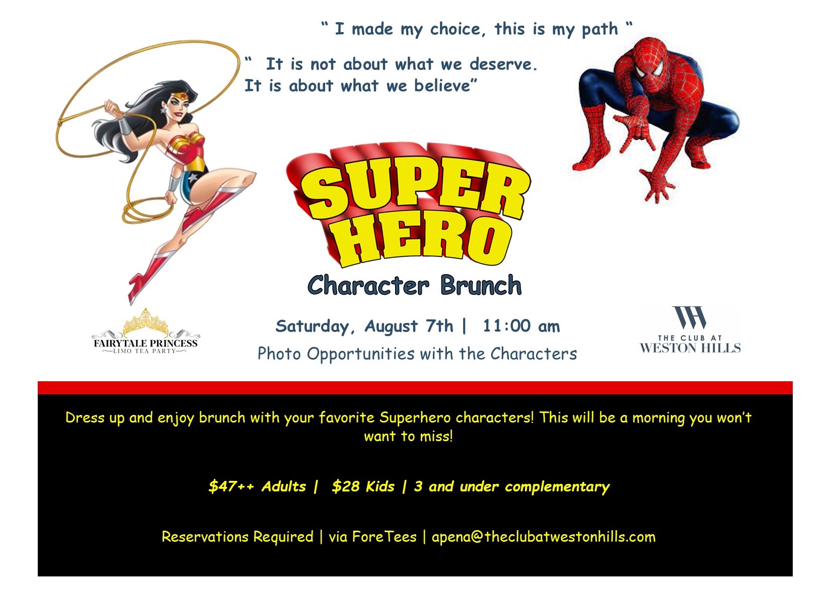 Superhero Brunch | The Club at Weston Hills | 2021-08-07